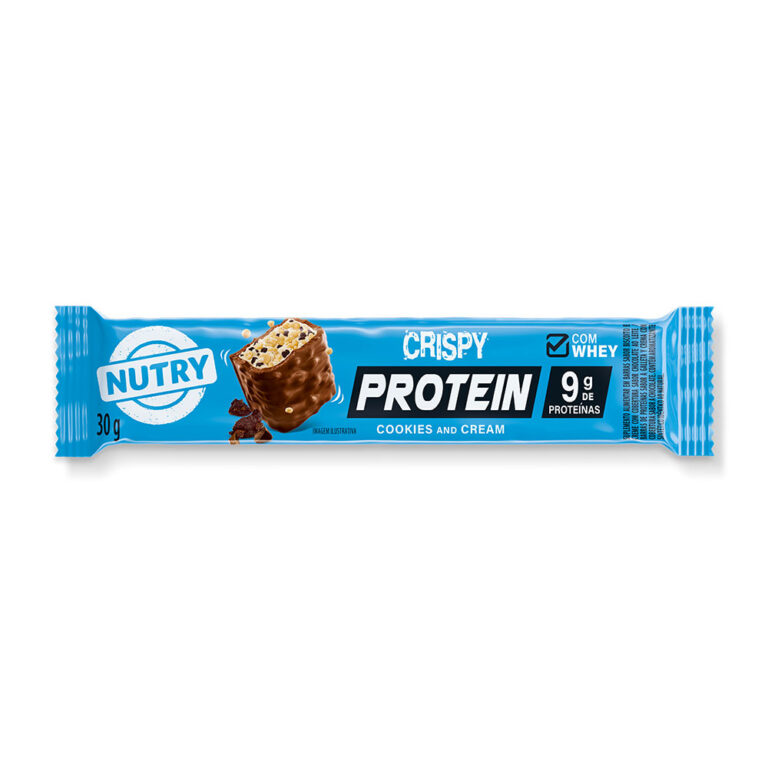 Crispy Protein Bar Cookies and Cream • NUTRY