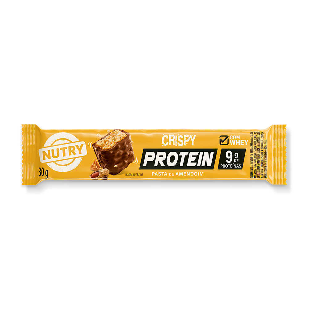 Crispy Protein Bar Pasta de Amendoim • NUTRY