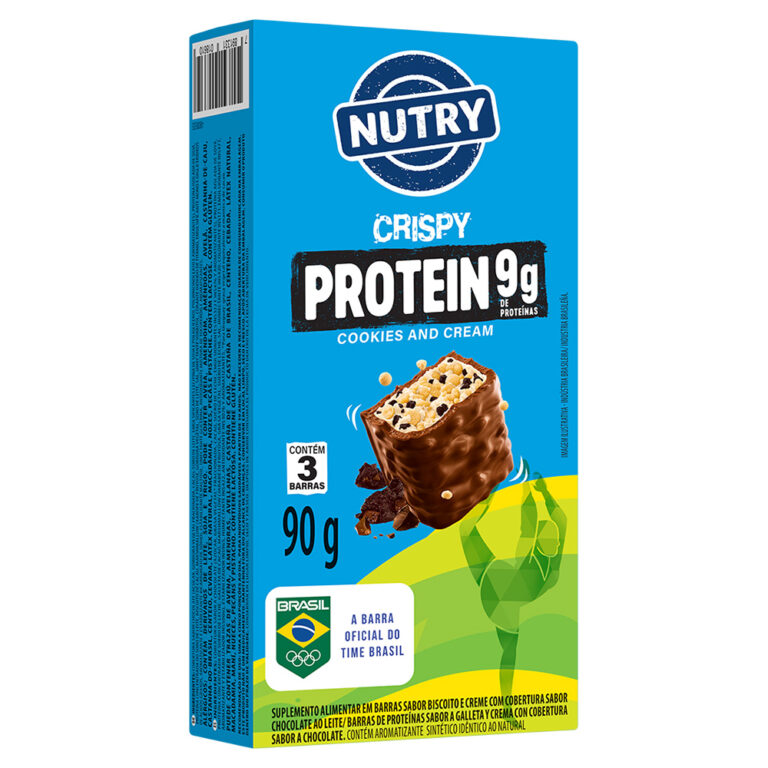 Barra de Proteínas Nutry Crispy Protein Cookies and Cream • NUTRY
